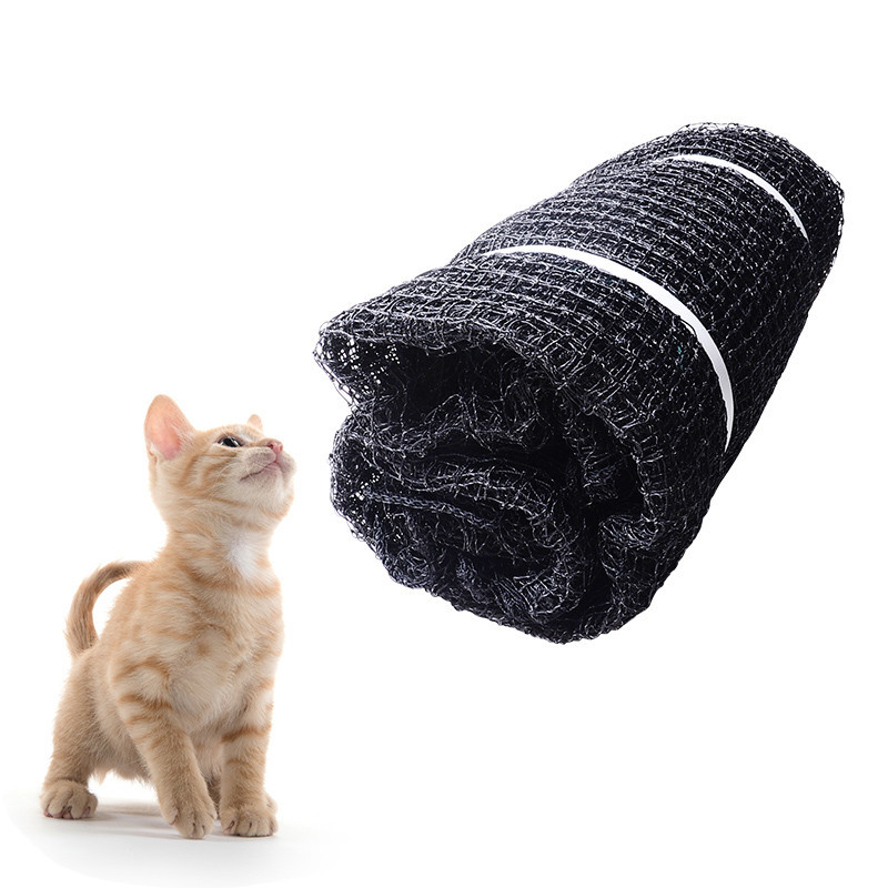 Cat Netting Enclosure, Black PE Netting with Stainless Steel Strands ...
