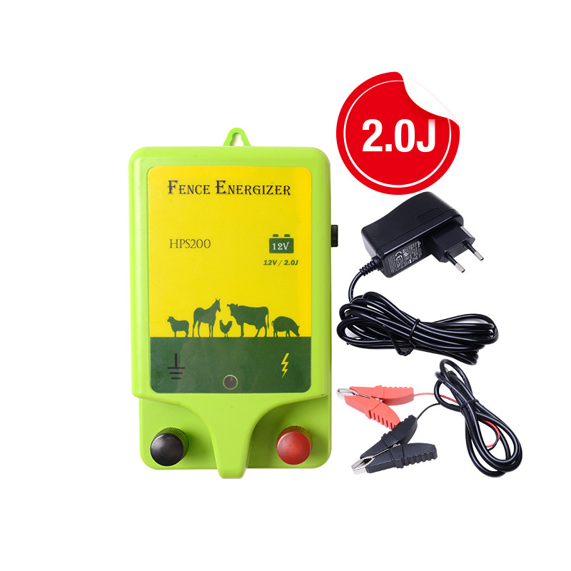 Electric Fence Charger, 2 Joules/9kV-Electric Fence for Livestock, Plug ...