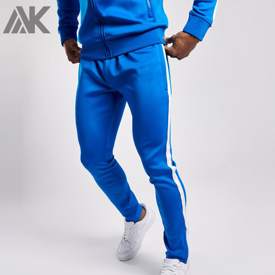 Custom Tracksuit Pants Mens Slim Fit High Waisted Sweatpants with ...
