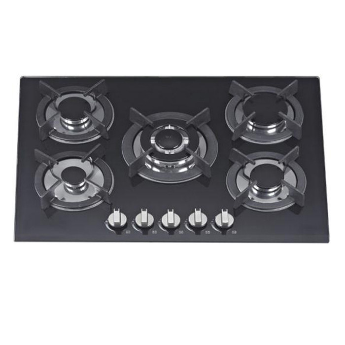 ALK-5601 90cm Tempered Glass Built-in Gas Hob with 5 Burners
