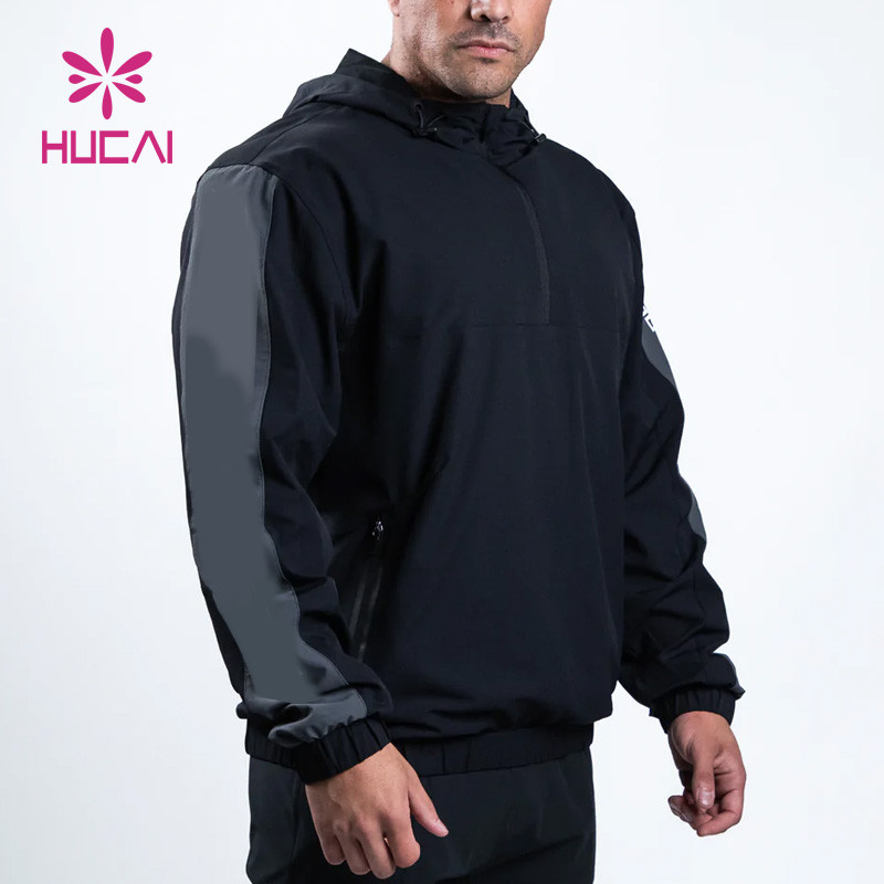 custom new design gym wear men functional hit color jacket fitness ...