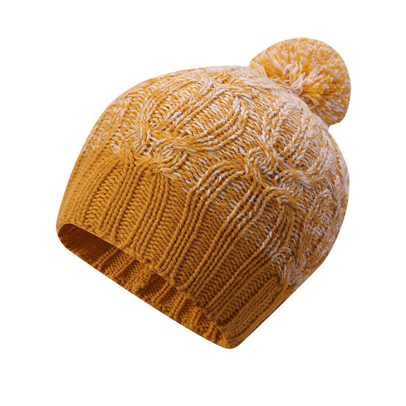 Custom ladies knitted cable beanie wholesale anti-pilling hats knitted ...