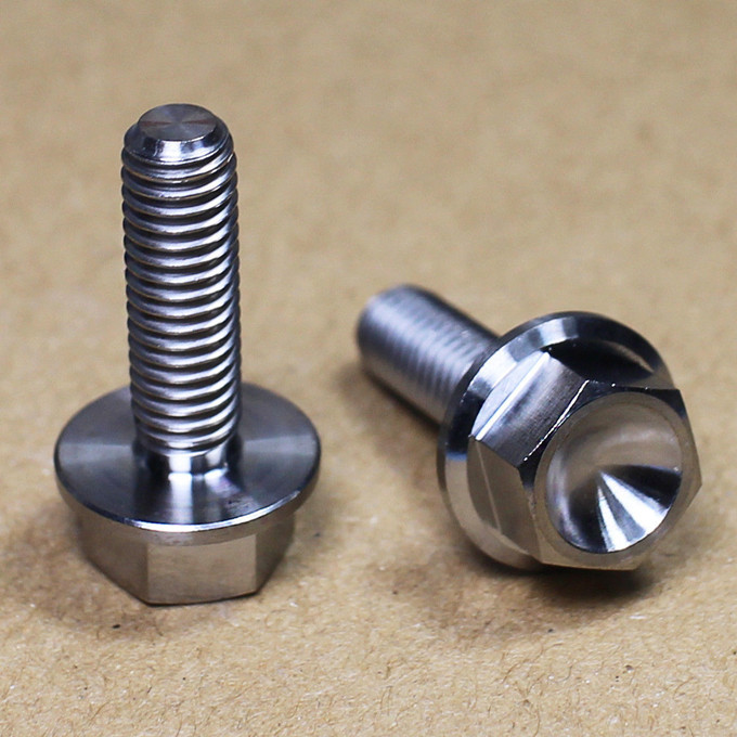 Titanium bike bolts with flange in high strength | Titanium Fasteners ...