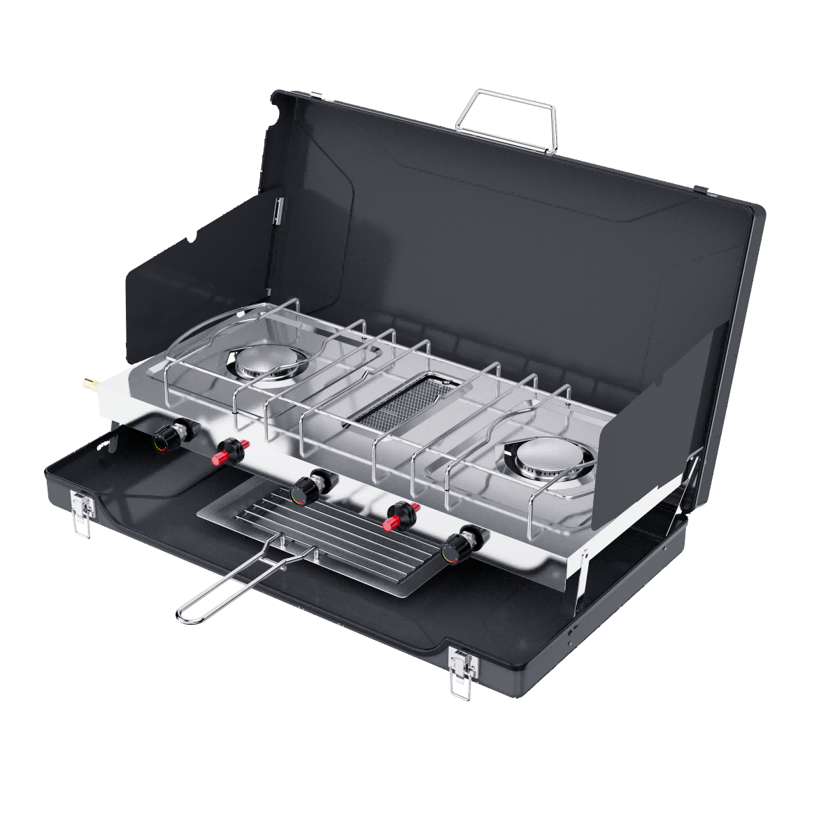 Camping 3 burner portable gas cooker | BBQ-136M | Camping stove ...