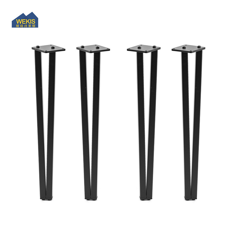 Modern Industrial Metal Steel Table Frame Leg Support Feet V Shape ...
