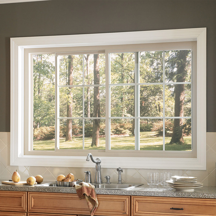 Custom UPVC Window Manufacture, Double Glazing Vinyl Sliding Window ...