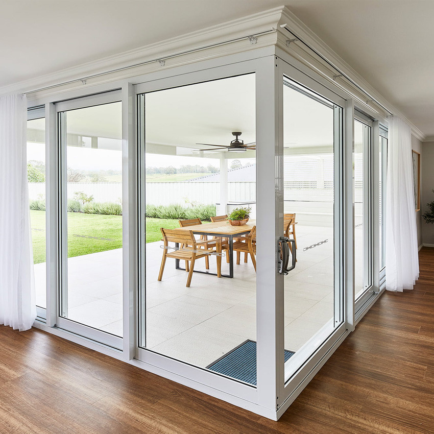Factory Wholesale Commercial uPVC Corner Door, Exterior Double Door ...