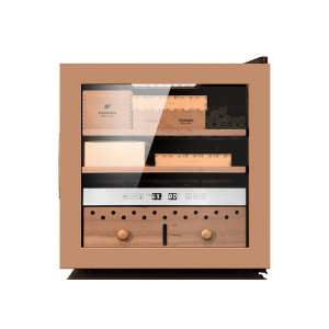 ODM 40 Tabletop Small Humidor Racing Cigar Cooler Glass Cigars Storage ...