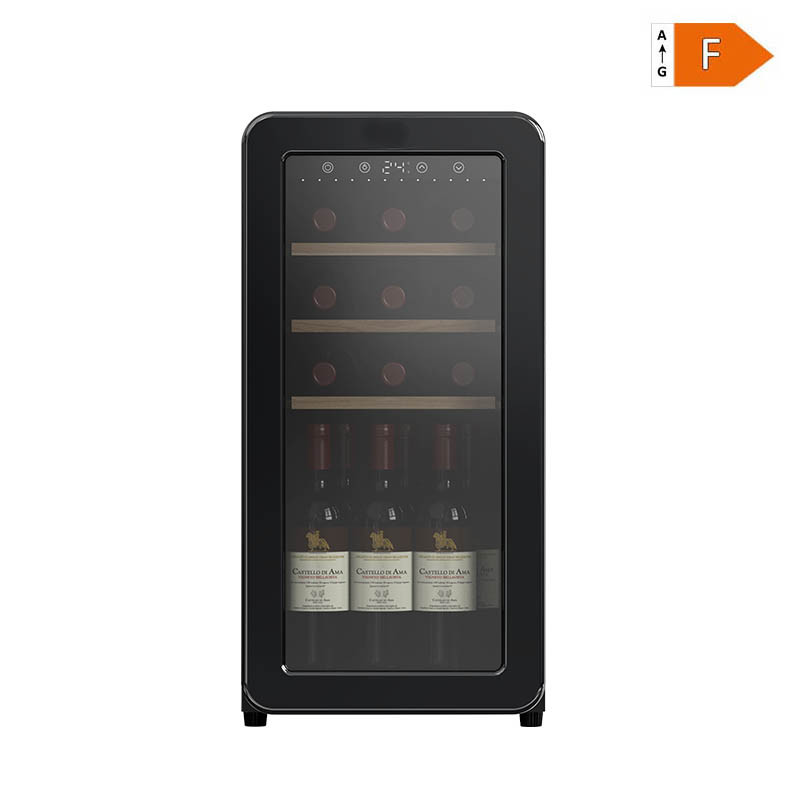 45L Wine Cooler Single Zone Retro Black Ideal Use for Ice Bars - Custom ...