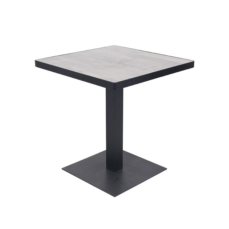 High Quality Restaurant Dining Tables Metal Frame HPL Table Top Indoor ...