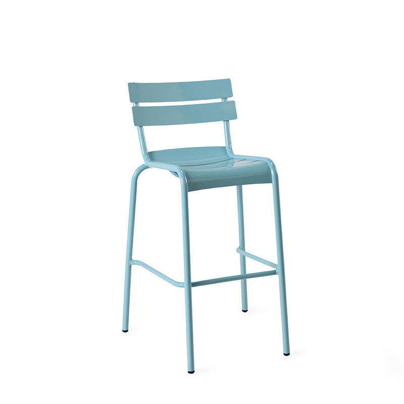 Indoor Metal Stackable Bar Chair Restaurant Furniture High Chair Large ...