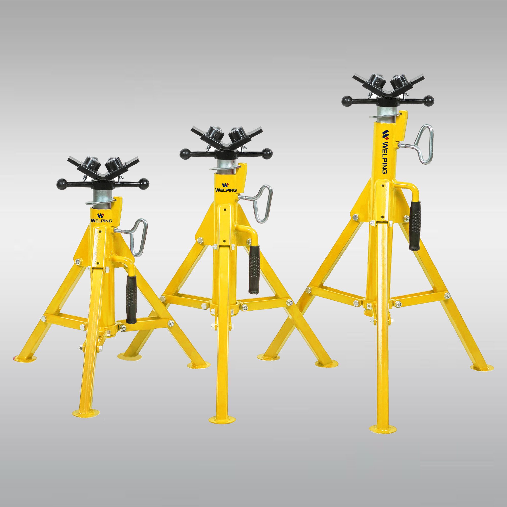 Pipe Jack Stand Fold-a-jack 2-ball Transfer Head,12" Pipe Capacity, 28 ...