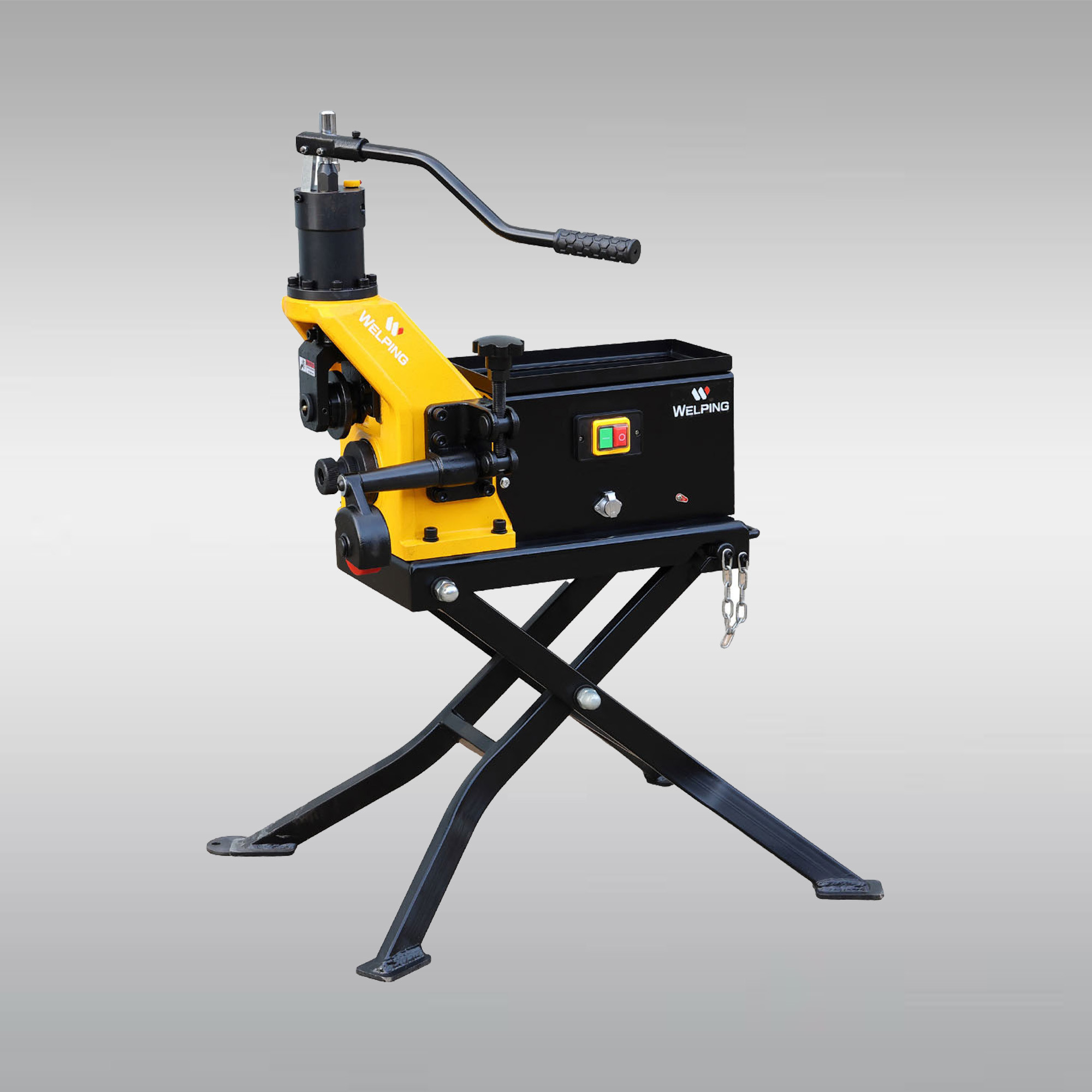 Hydraulic Roll Groover With 4-legs foldable stand for Steel Pipe SCH10 ...