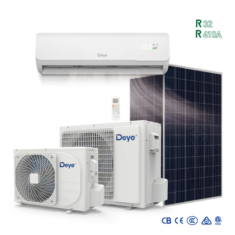 12000BTU R410A 100% Off Grid Deye solar air conditioner Cooling ...