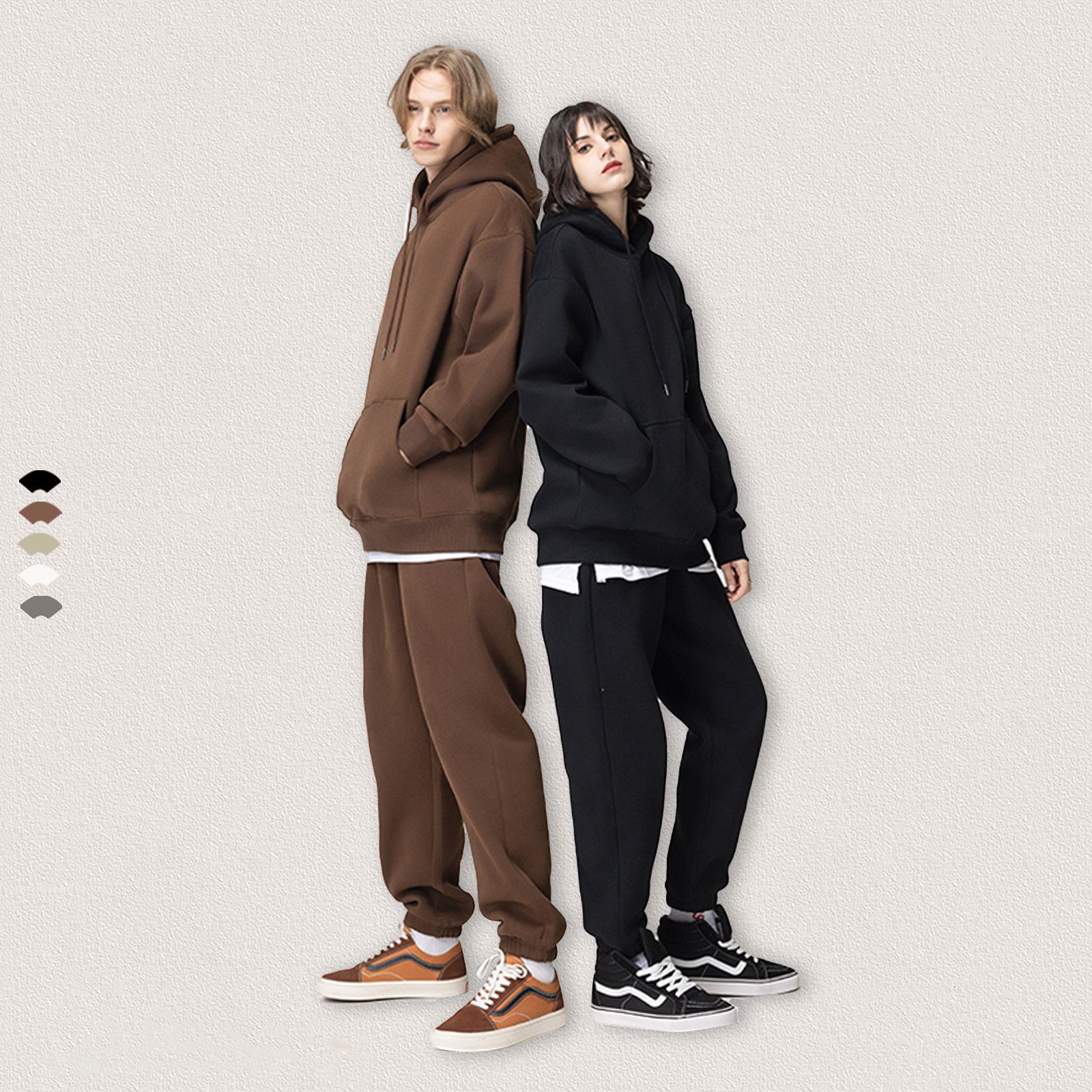Custom Men's hoodie top,350g hoodie top,plus fleece thick solid color ...