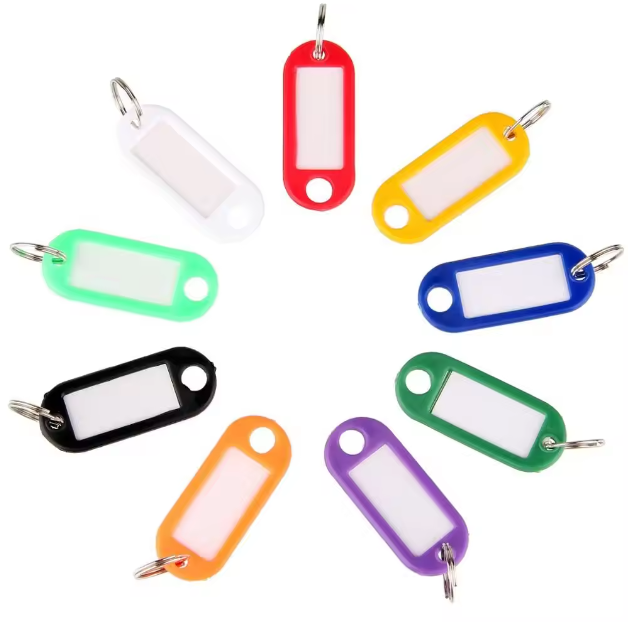 Plastic Keychain Key Tags ID Label Name Tags with Split Ring | Litalock ...
