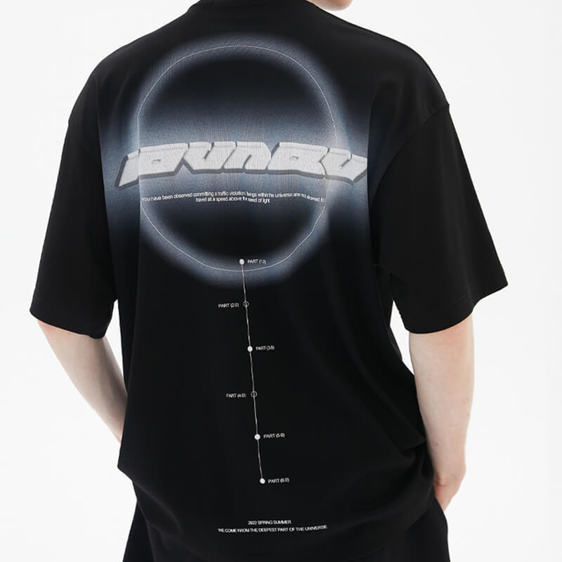 Custom Streetwear T-Shirts with Black Hole Tech Elements | Direct ...