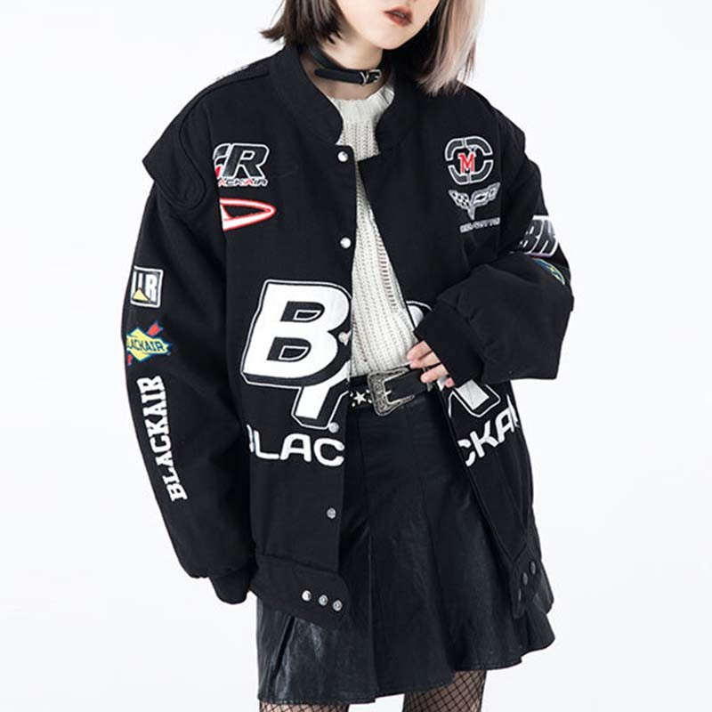 Custom Embroidered Moto Racing Jacket | Dark Street Style | Touches ...
