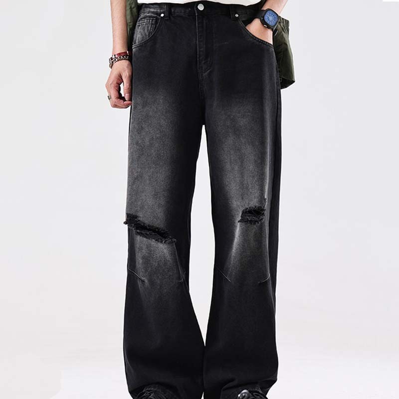 Custom Washed Ripped Jeans Pants | Vintage Style Jeans | Custom Pants ...