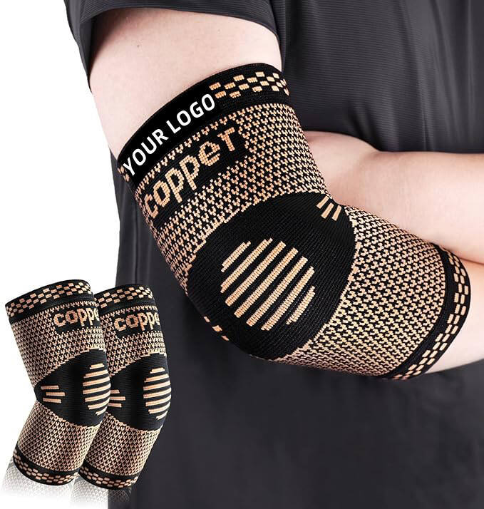 Custom Copper Elbow Sleeve | One-piece Weave | Compression, Breathable ...