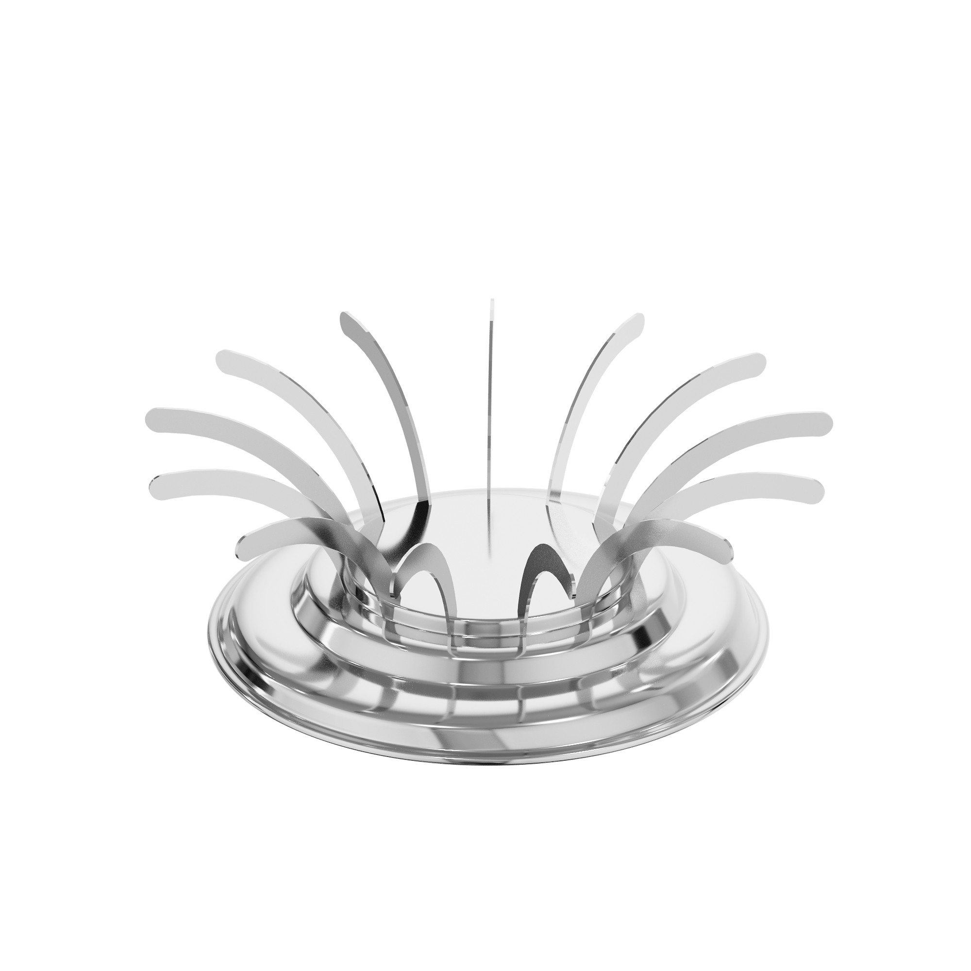 Crown Stainless Steel Fruit Bowl – Creative Round Tube Design with ...