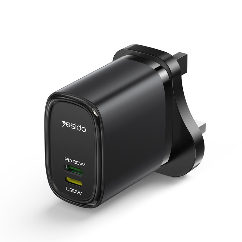 YC43 20W Fast Charging Home Charger | Type-C and Lightning Port Charger ...