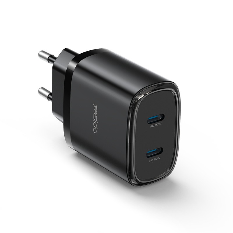 YC54 20W Fast Charging Home Charger(Type-C+Type-C) | Normal Charger ...