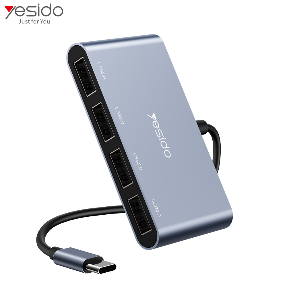 HB13 Hot Aluminum Alloy USB C Type-C Plug to 4 USB Ports For Laptop USB ...