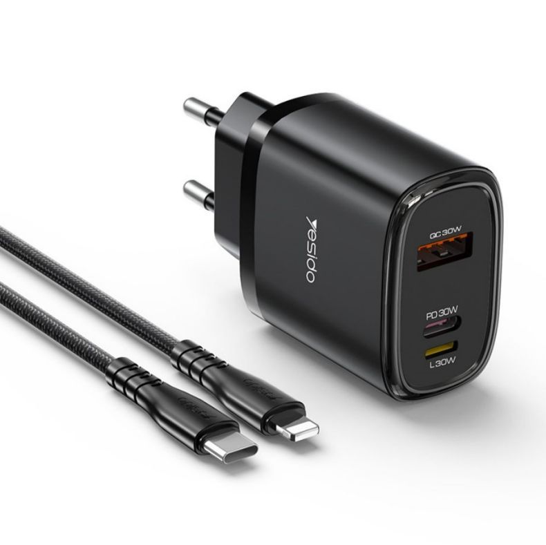 YC52 PC Fireproof Shell Multi-charging With One Data Cable 30W Three ...