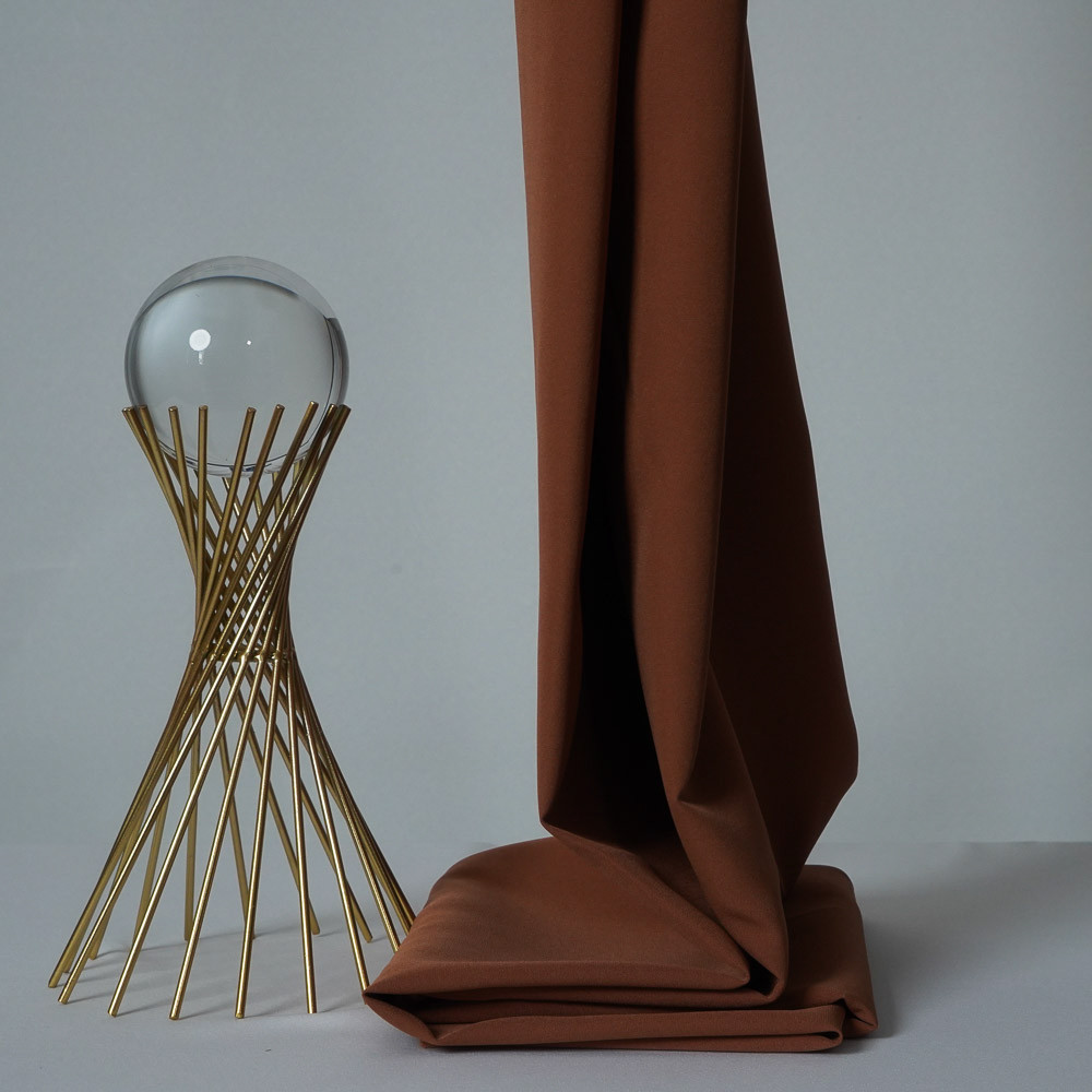 Hazel-Brown 75D Polyester 4 Way 2-Ply Stretch Fabric. For Pants, Skirts ...