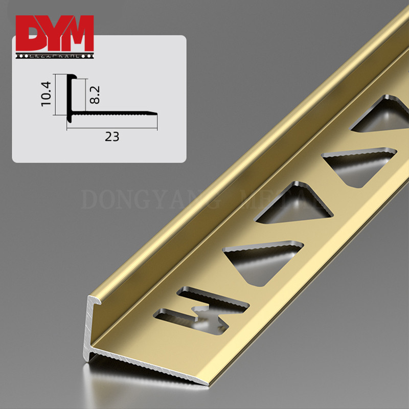 OEM Logo Gold L-shaped Edge Tile Trim For Wall | Straight Edge Trim ...