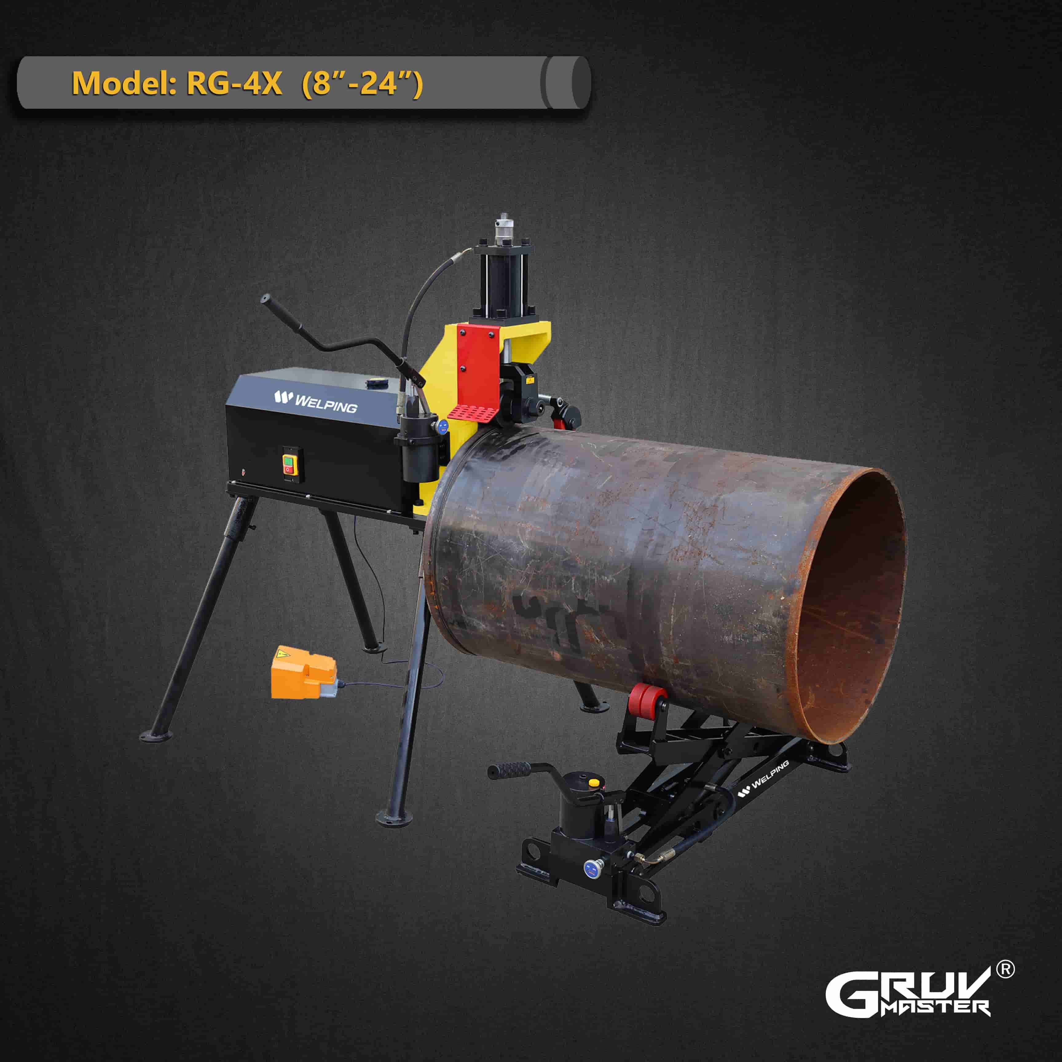 Hydraulic Roll Grooving Machine for 8 Inch to 24 Inch Steel Pipes (RG-4X) | Hydraulic Roll ...
