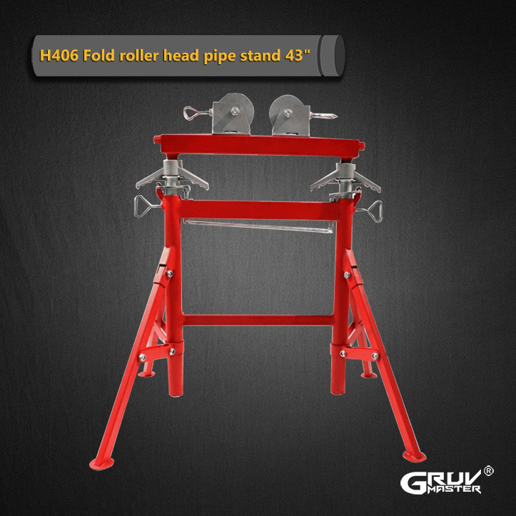 High Profile Fold roller head pipe stand H406 | Pipe Jacks and Stands ...