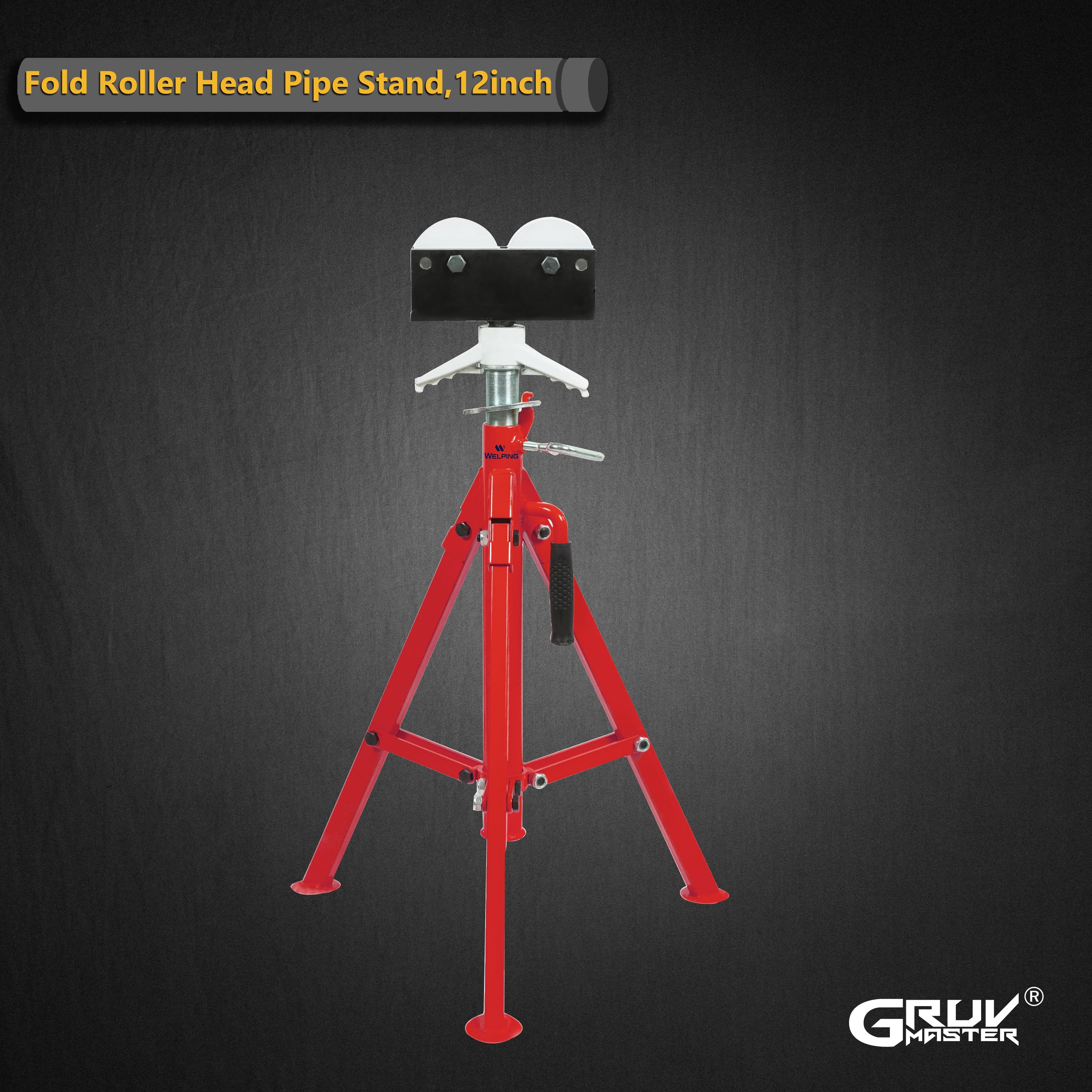 Foldable design and robust 1109 Fold roller head pipe stand 1109 | Pipe ...