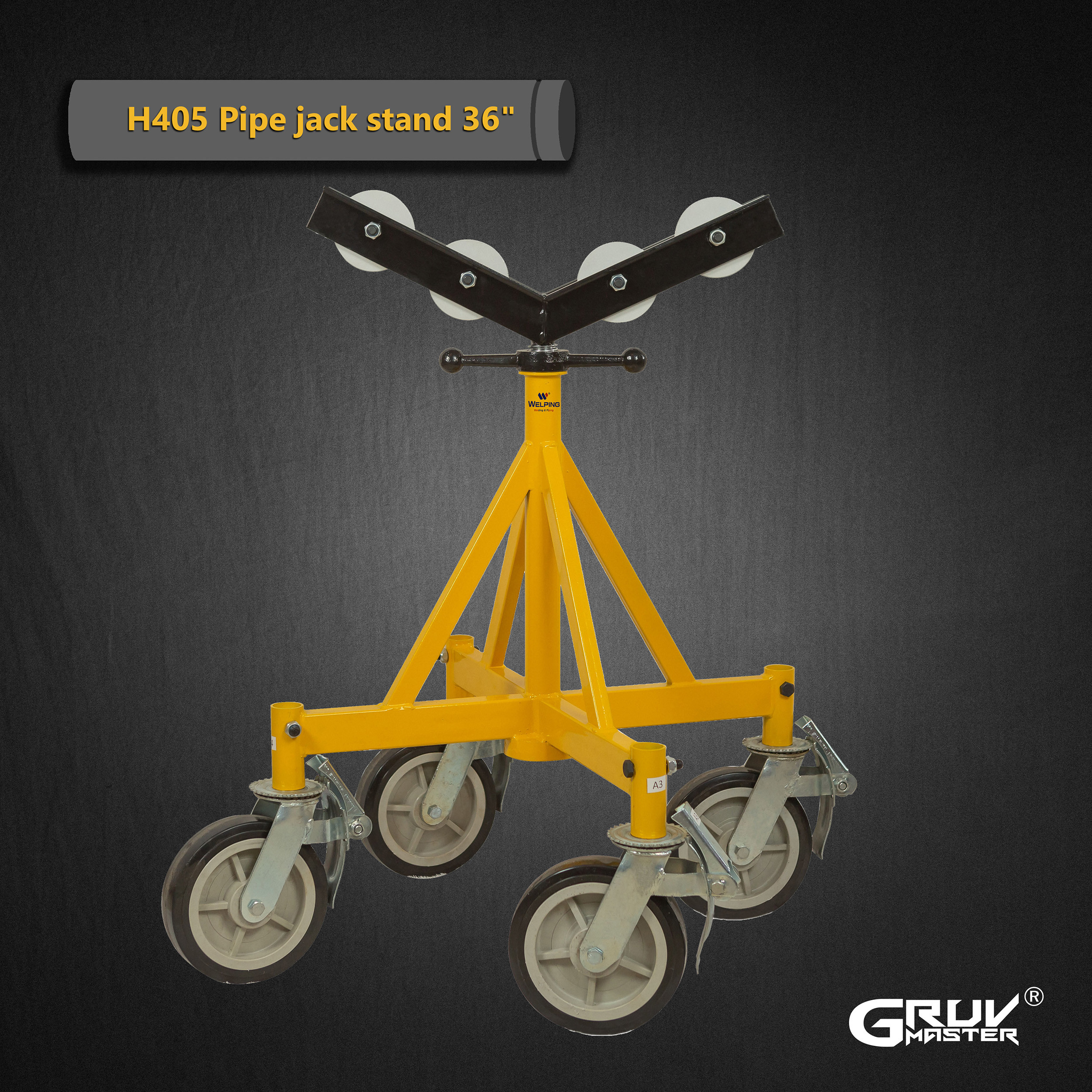 Adjustable Height High Profile Pipe jack stand H405 | Pipe Jacks and ...