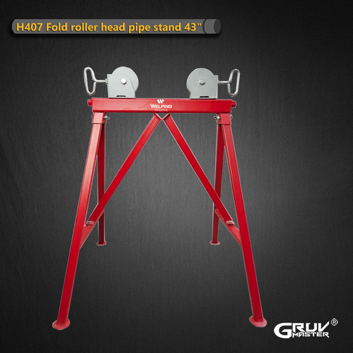 High quality adjustable High Profile Fold roller head pipe stand H407 ...