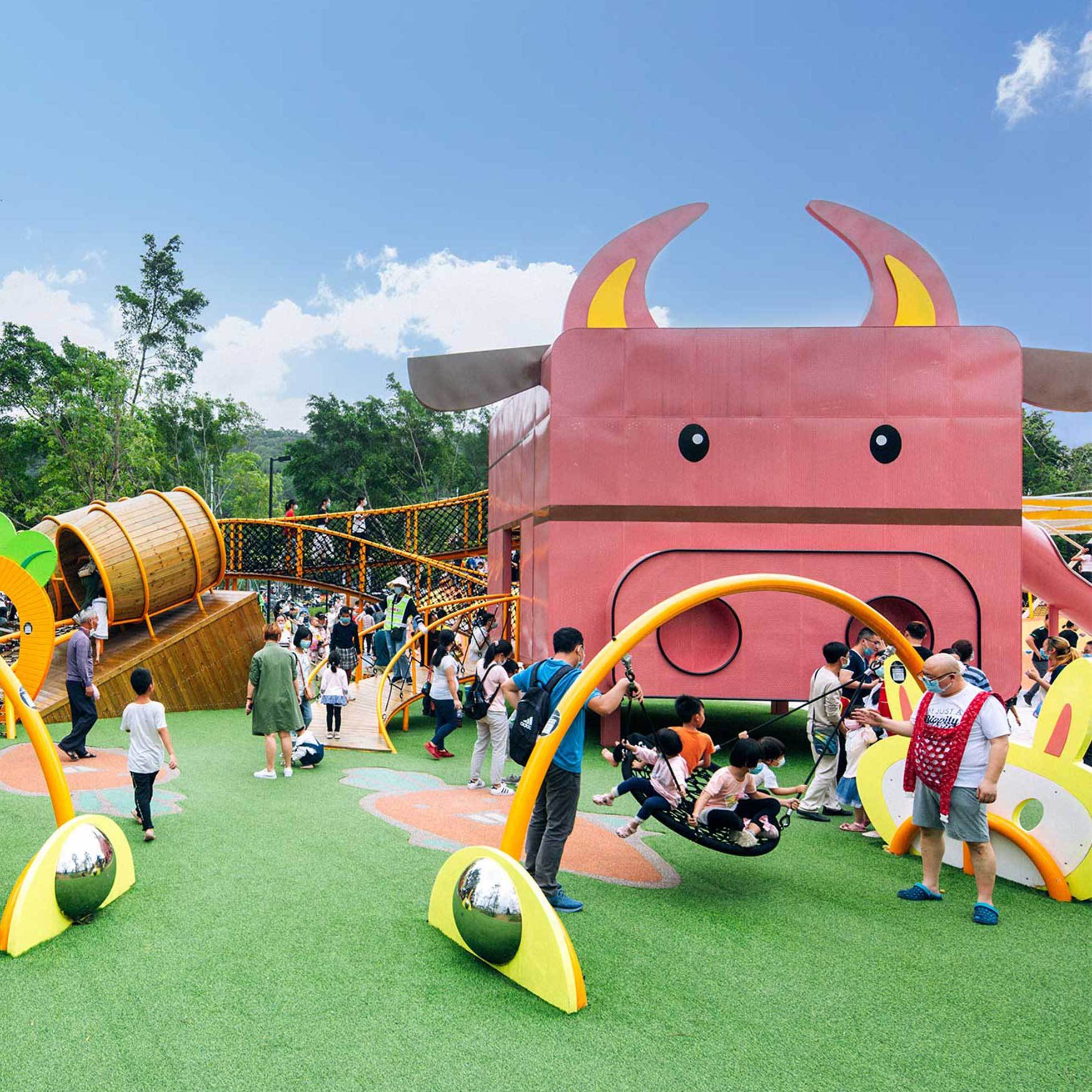 Cow Playing Systems | Stainless Steel Slide | Animal-Shaped Play ...