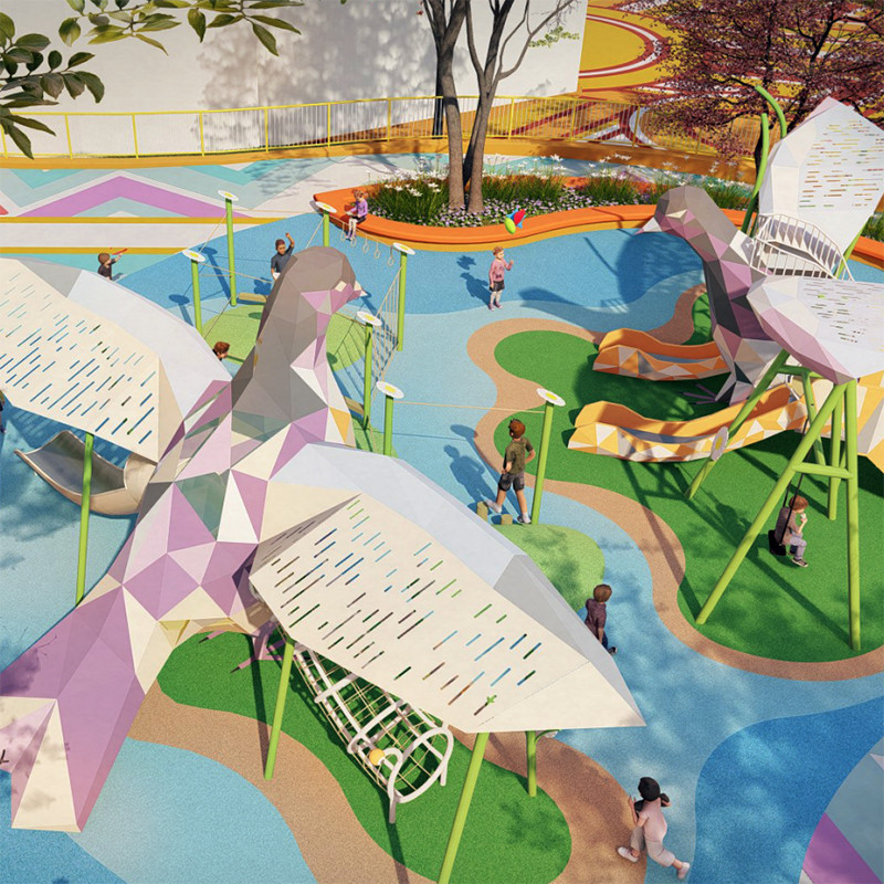 Doves Play Systems | Stainless Steel Slide | Animal-Shaped Play ...