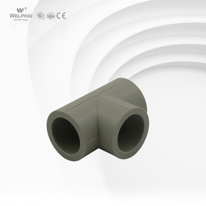 Geay PPR Equal Tee Polypropylene Fittings fot hot water | Gray PPR Pipe ...