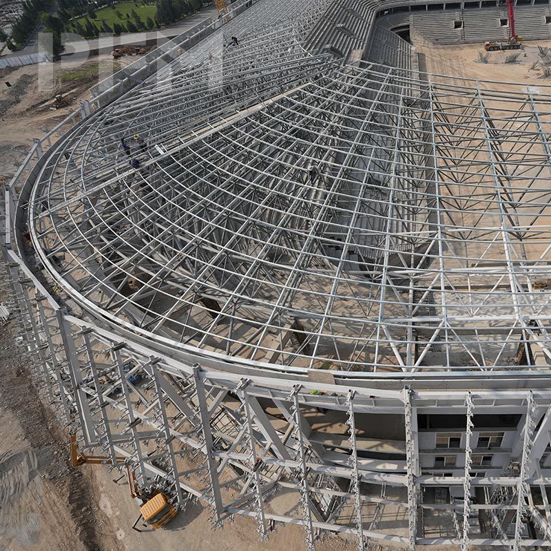 Long Span Space Frame Steel Structural FIFA stadium Roof Grid Steel ...